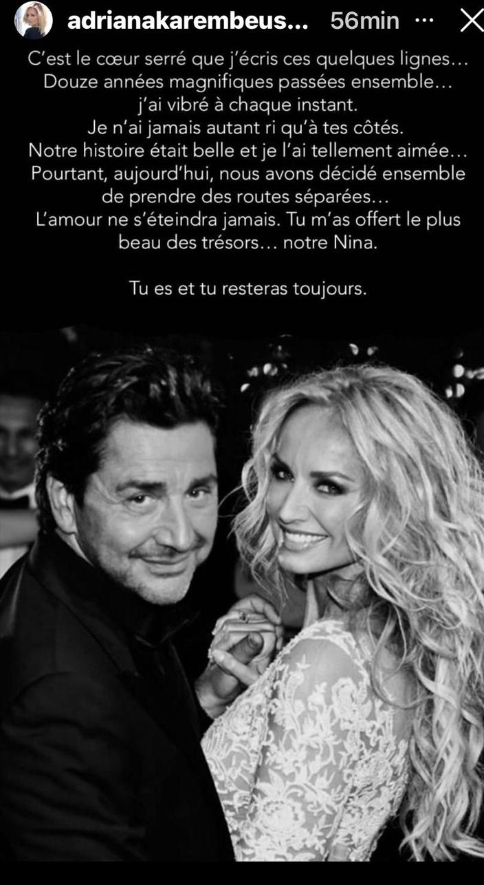 Adriana Karembeu "le coeur serré" : elle annonce sa séparation avec ...