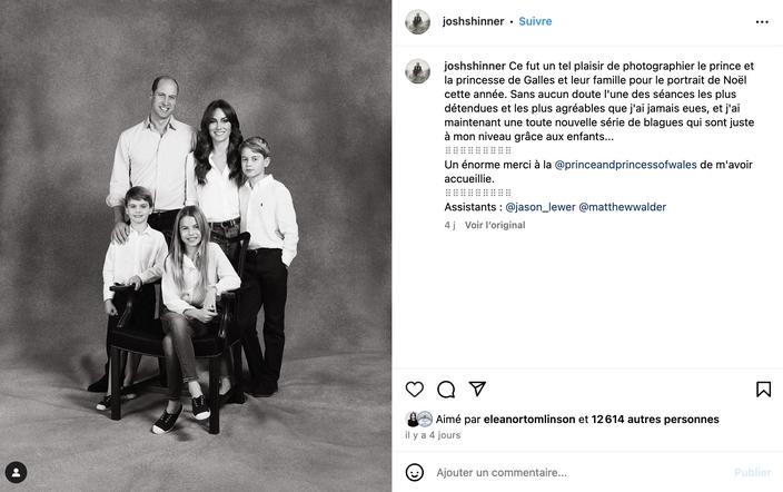 Kate Middleton et William, leur carte de voeux moquée : le photographe ...