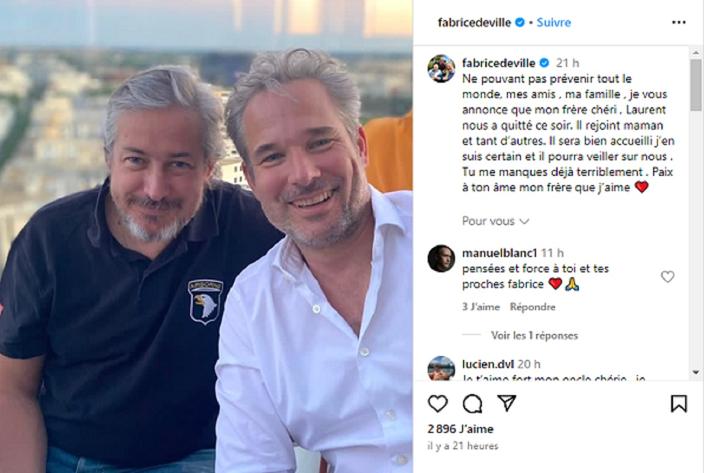 Fabrice Deville (Un si grand soleil) en deuil : il annonce la mort de son frère