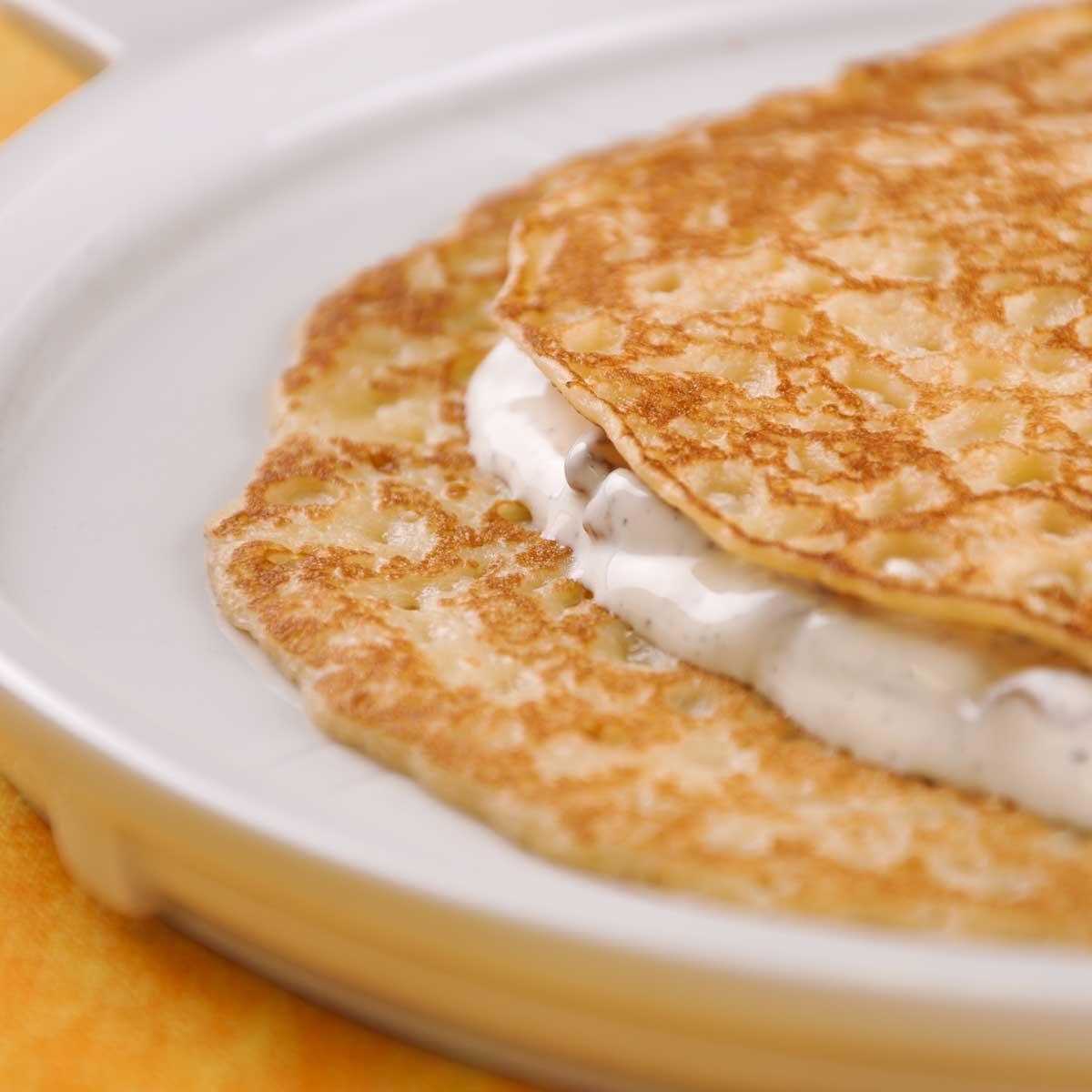 Recette crêpes farcies au fromage blanc - Cuisine / Madame Figaro