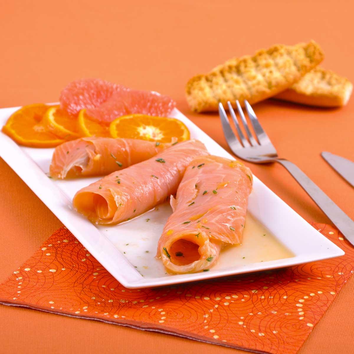 Recette saumon fumé aux agrumes - Cuisine / Madame Figaro