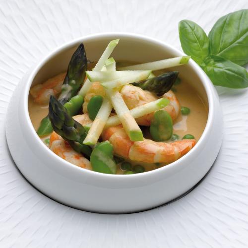 Recette Grosses Crevettes Dans Un Curry Lait De Coco à La Fine De