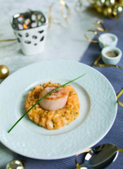 Recette risotto de potiron et fromage "l'ortolan", noix de saint ...