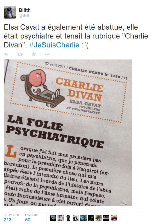 Elsa Cayat : la psy de Charlie Hebdo assassinée