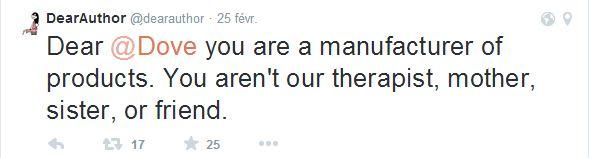 Sur Twitter, Dove s'attaque à ceux qui font complexer les femmes