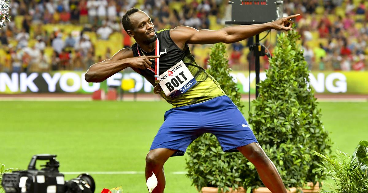 Bolt fait le show sur la piste de Monaco pour le dernier meeting de sa ...